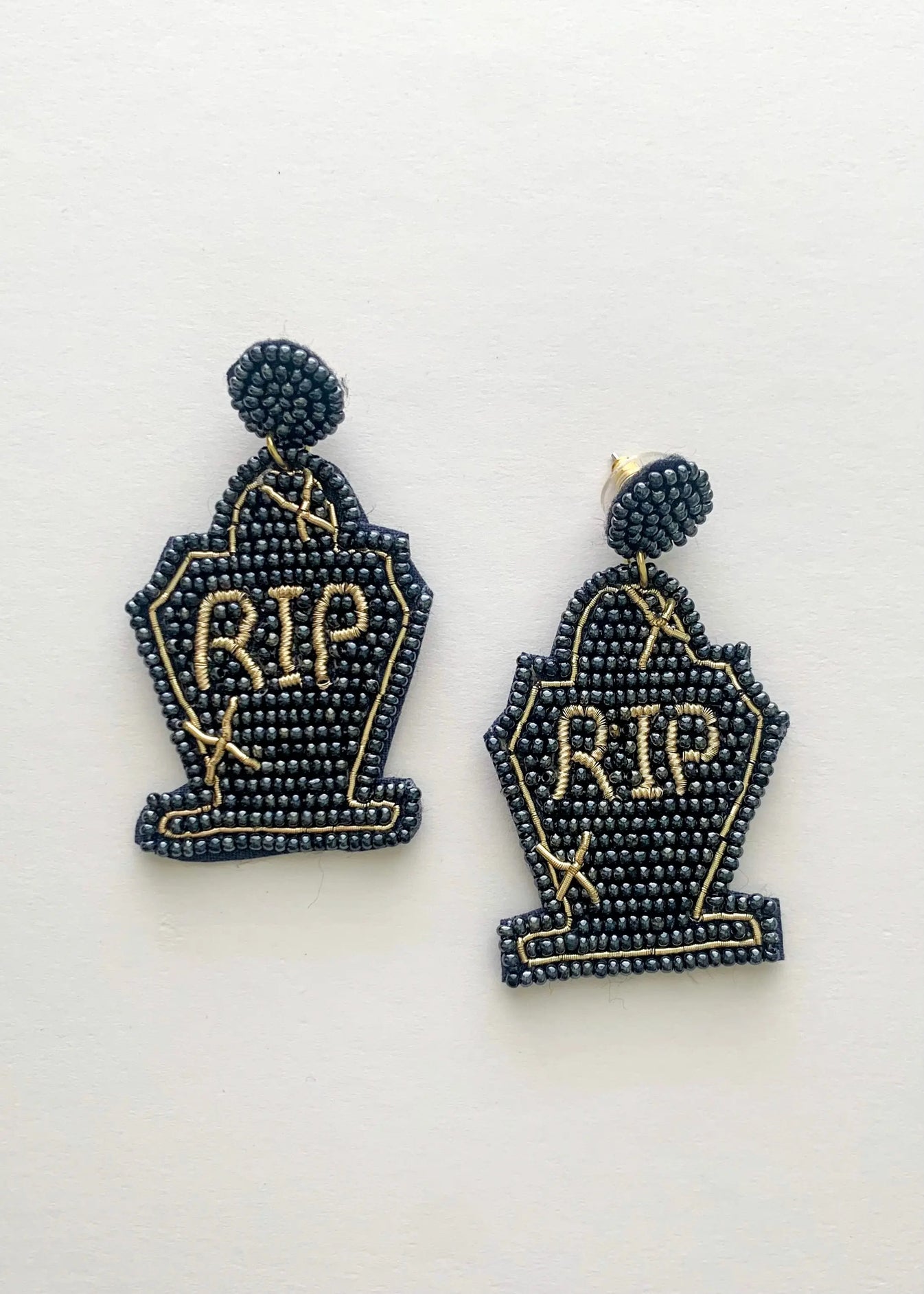 Halloween Bead RIP Tombstone Earrings | Shop Tiny Details – The Tiny ...